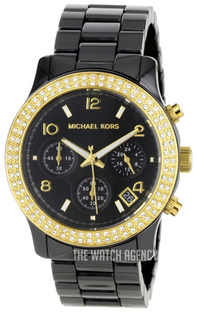 Michael kors black ceramic watch store